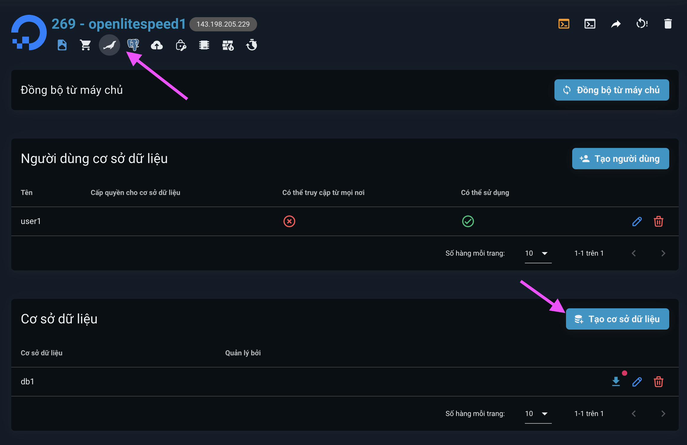 Database | FlashPanel